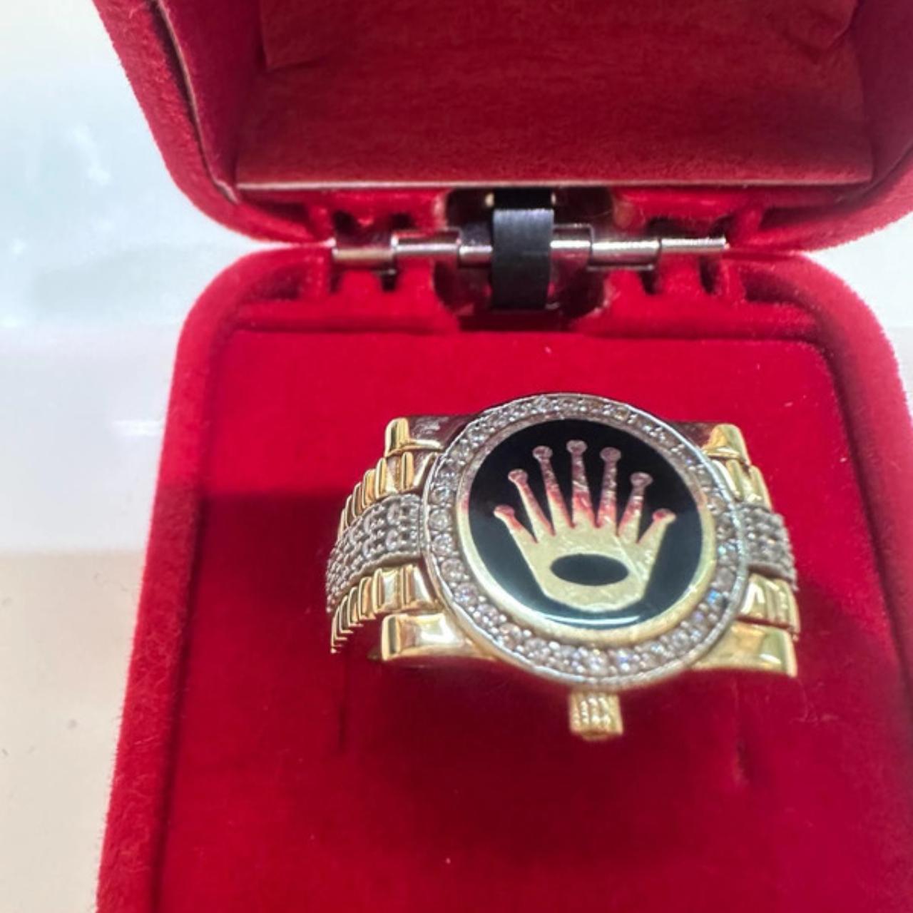 Rolex 18k Gold Men's Ring Rolex 18k gold ring weighs... - Depop