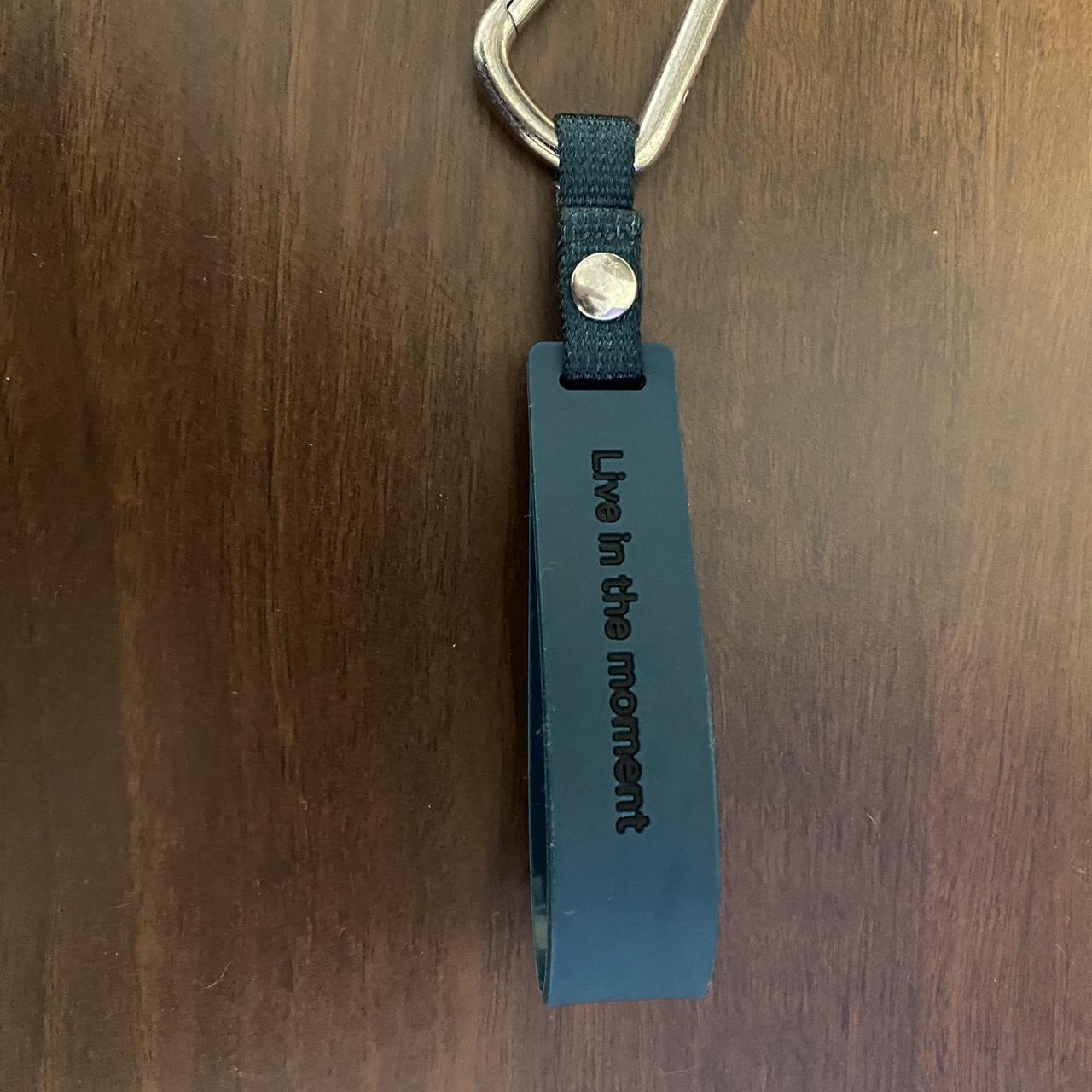 Blue and silver Lululemon keychain #accessories... | Depop