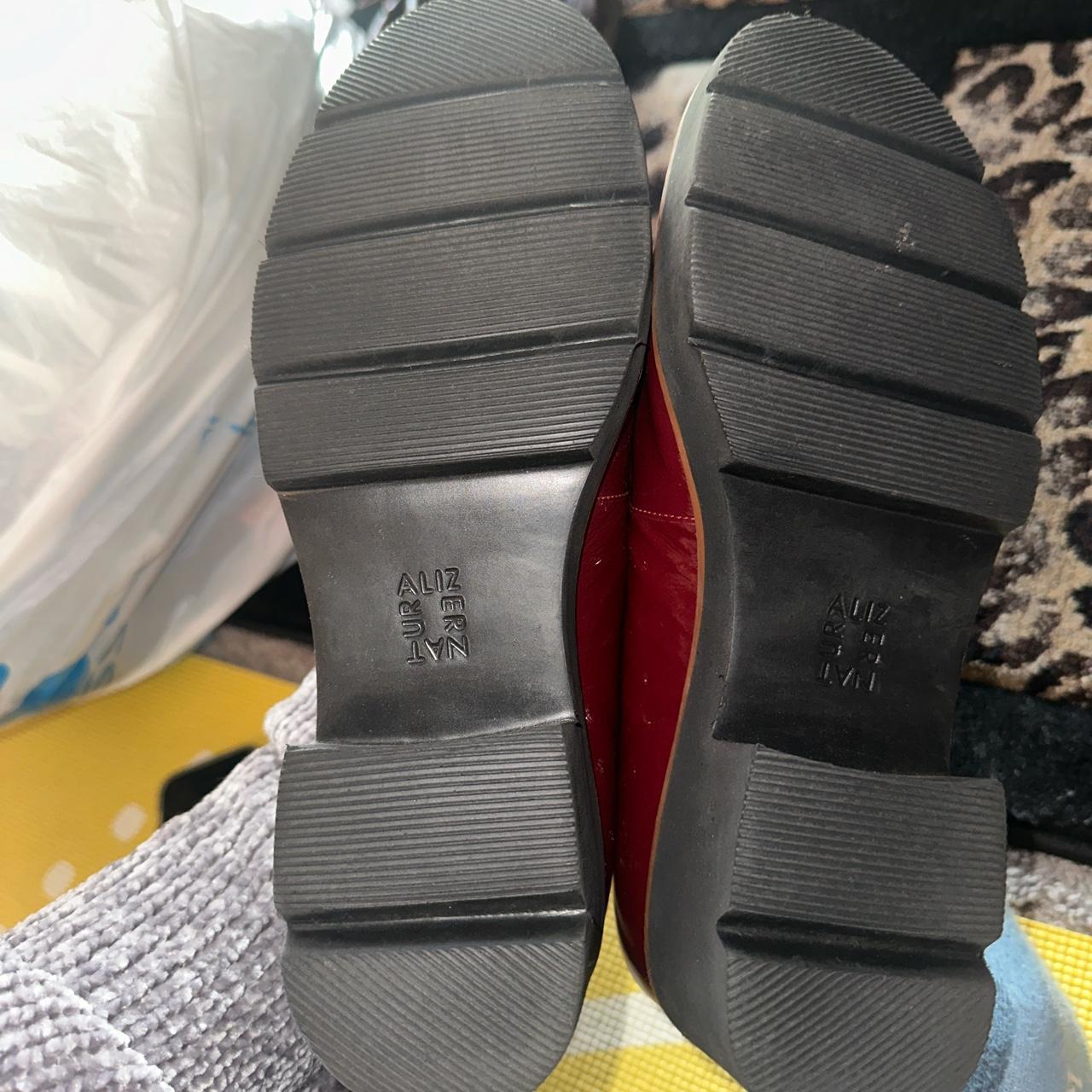 🩸Ruby red real leather loafer platform... - Depop