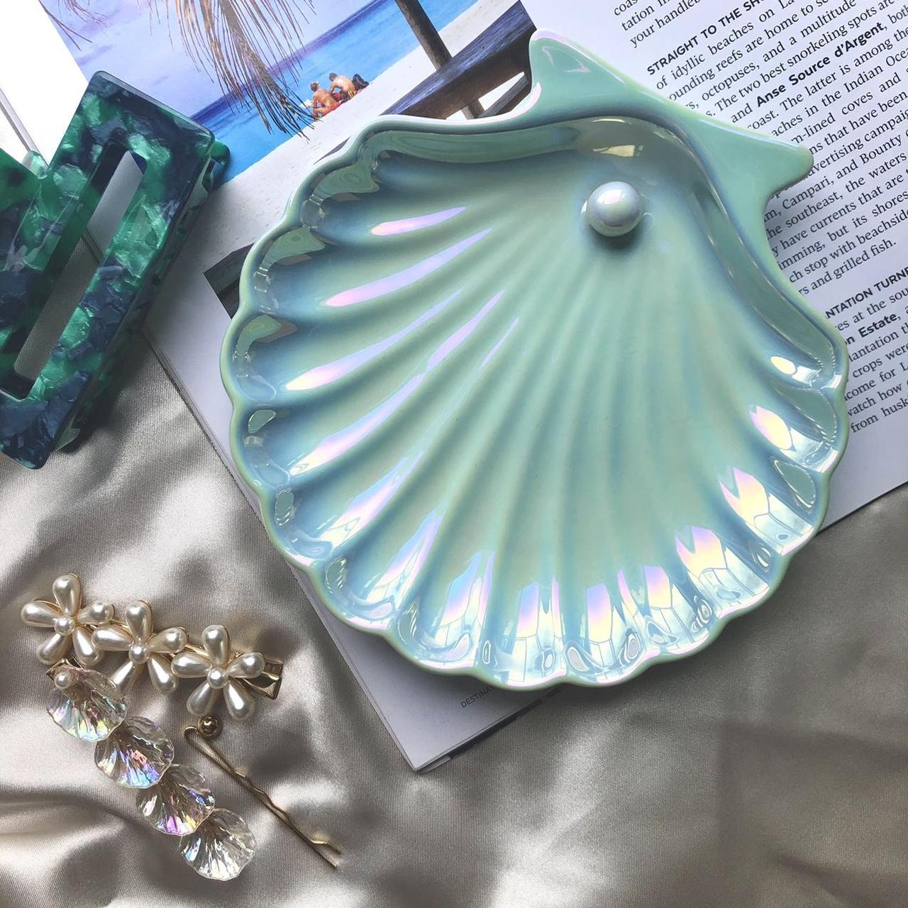 Opal Seashell Ceramic Jewelry Dish //... - Depop