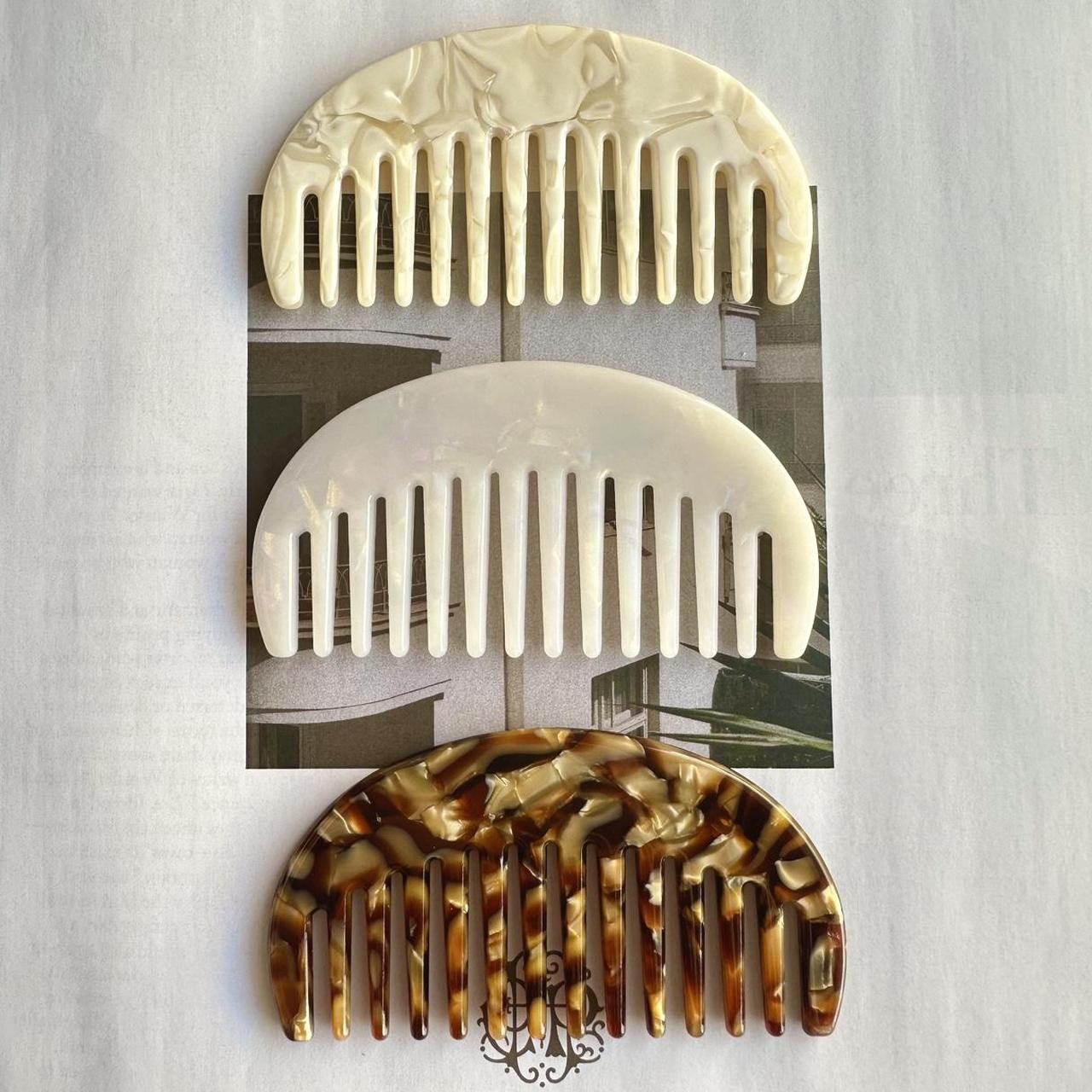 ‘Amber Moon’ Curved Large Resin Hair Comb FREE US... | Depop