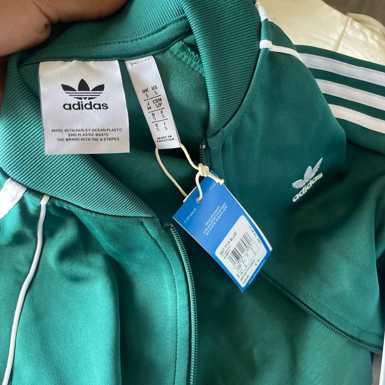 Green adidas SST tracksuit new with tags S #adidas... - Depop