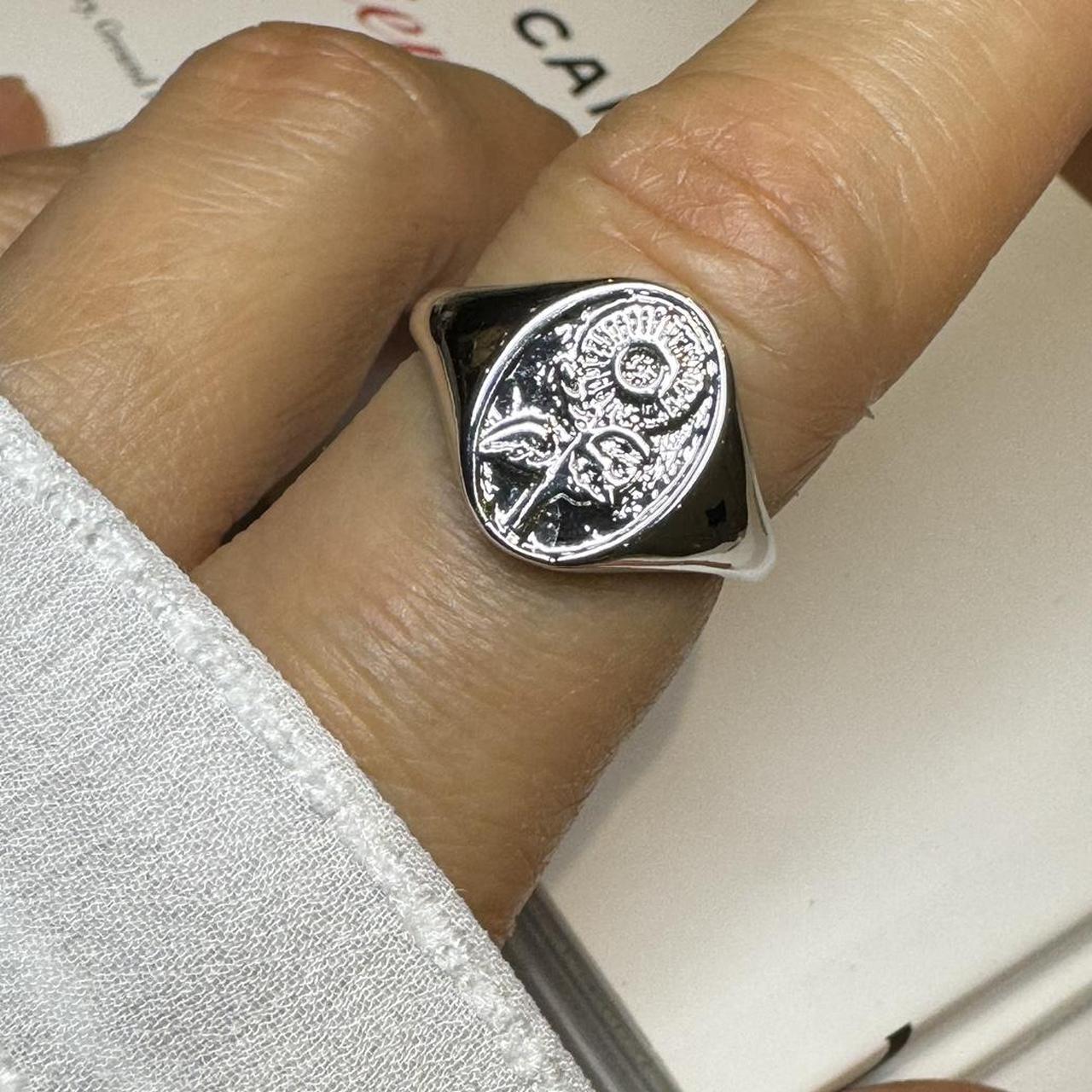 A High Quality 925 sliver Ring Simple Opening... - Depop