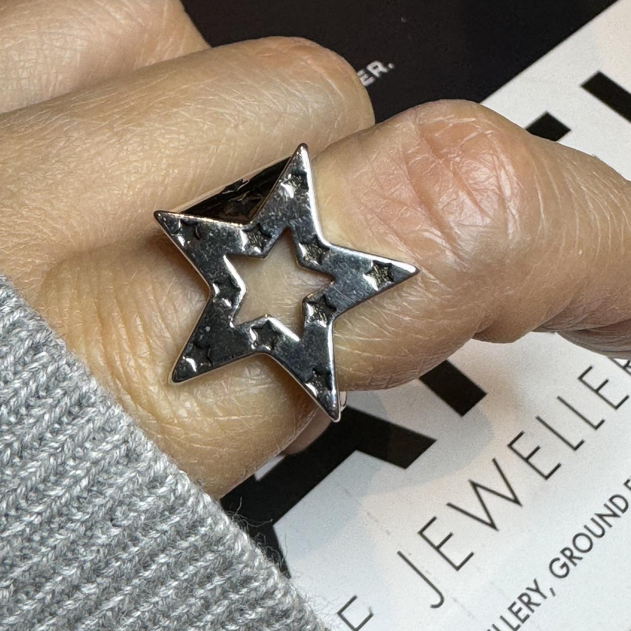 Silver star ring #goth #boho - Depop
