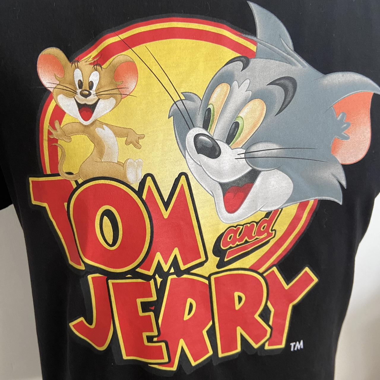 Tom and jerry cartoon t shirt size m unisex Pit to... - Depop