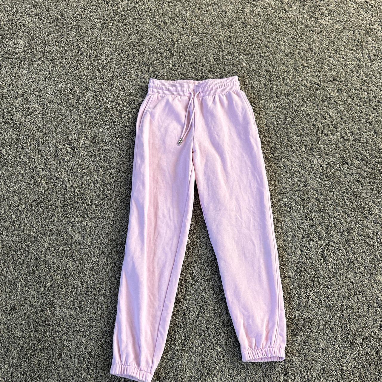 Pink cuffed sweatpants - Depop