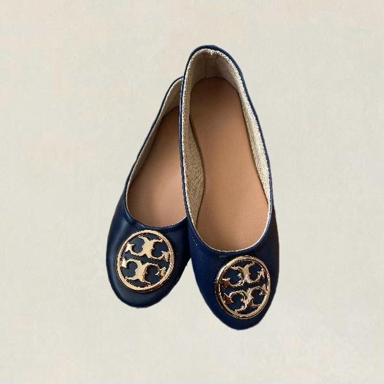 🥿 Navy blue ballet flats Details: - never worn -... - Depop