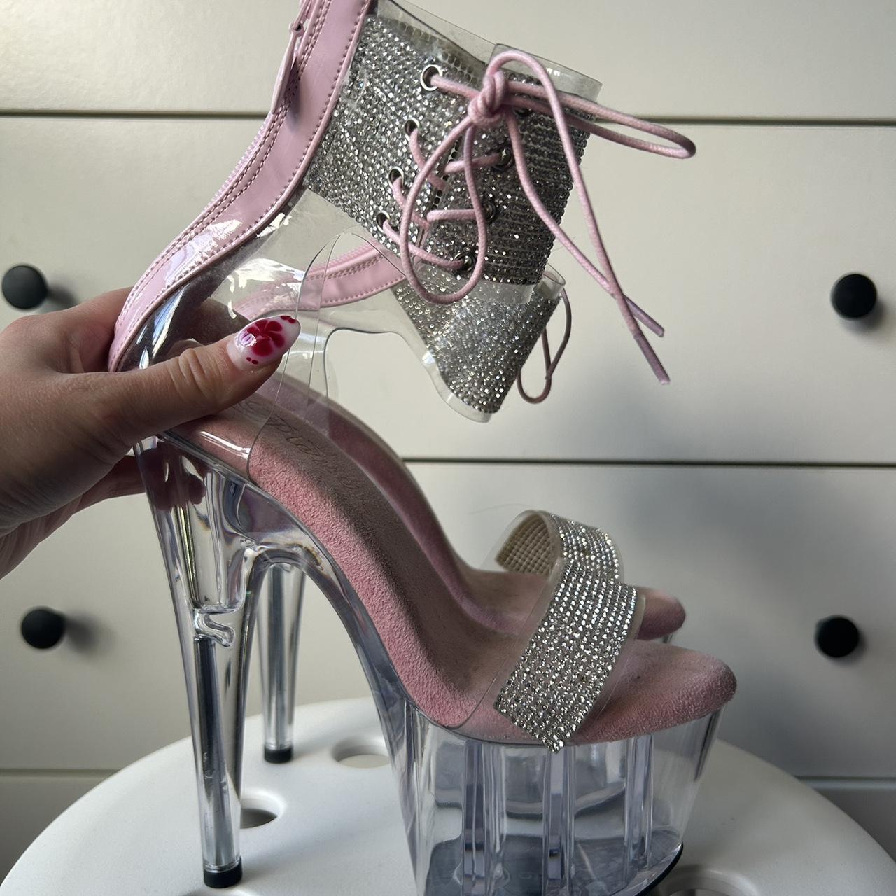 pleaser heels!!! size 6 only worn twice and are... - Depop