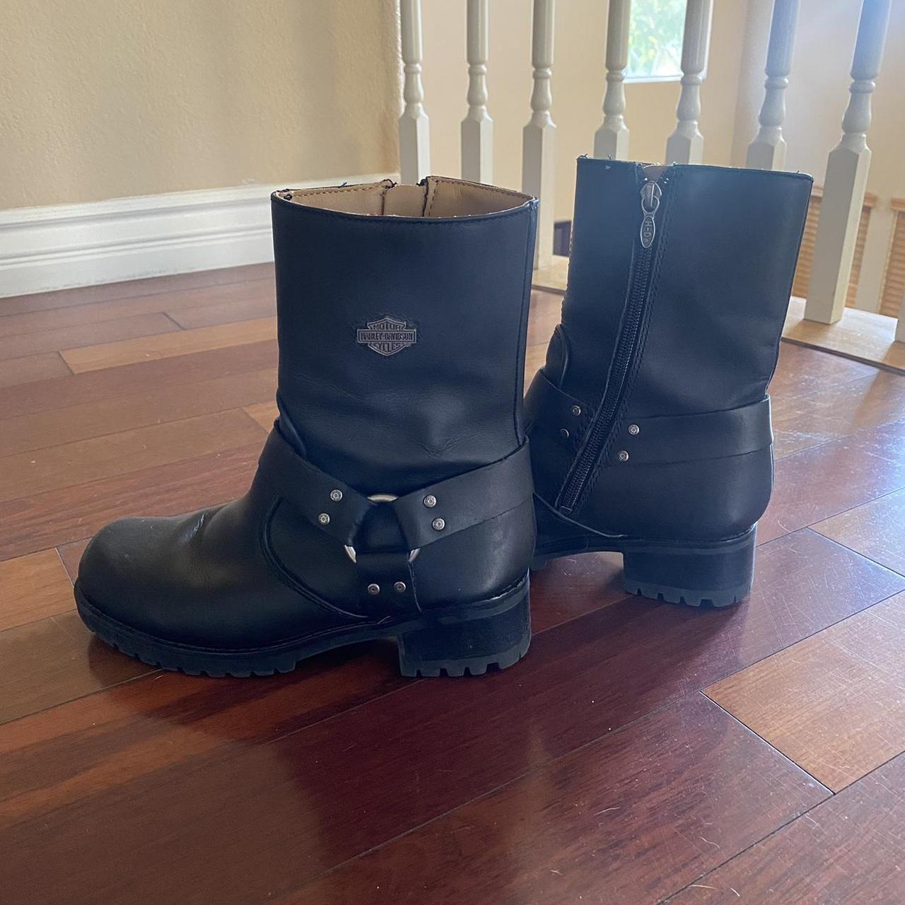 Harley Davidson buckle boots. Tagged 7.5 but... - Depop