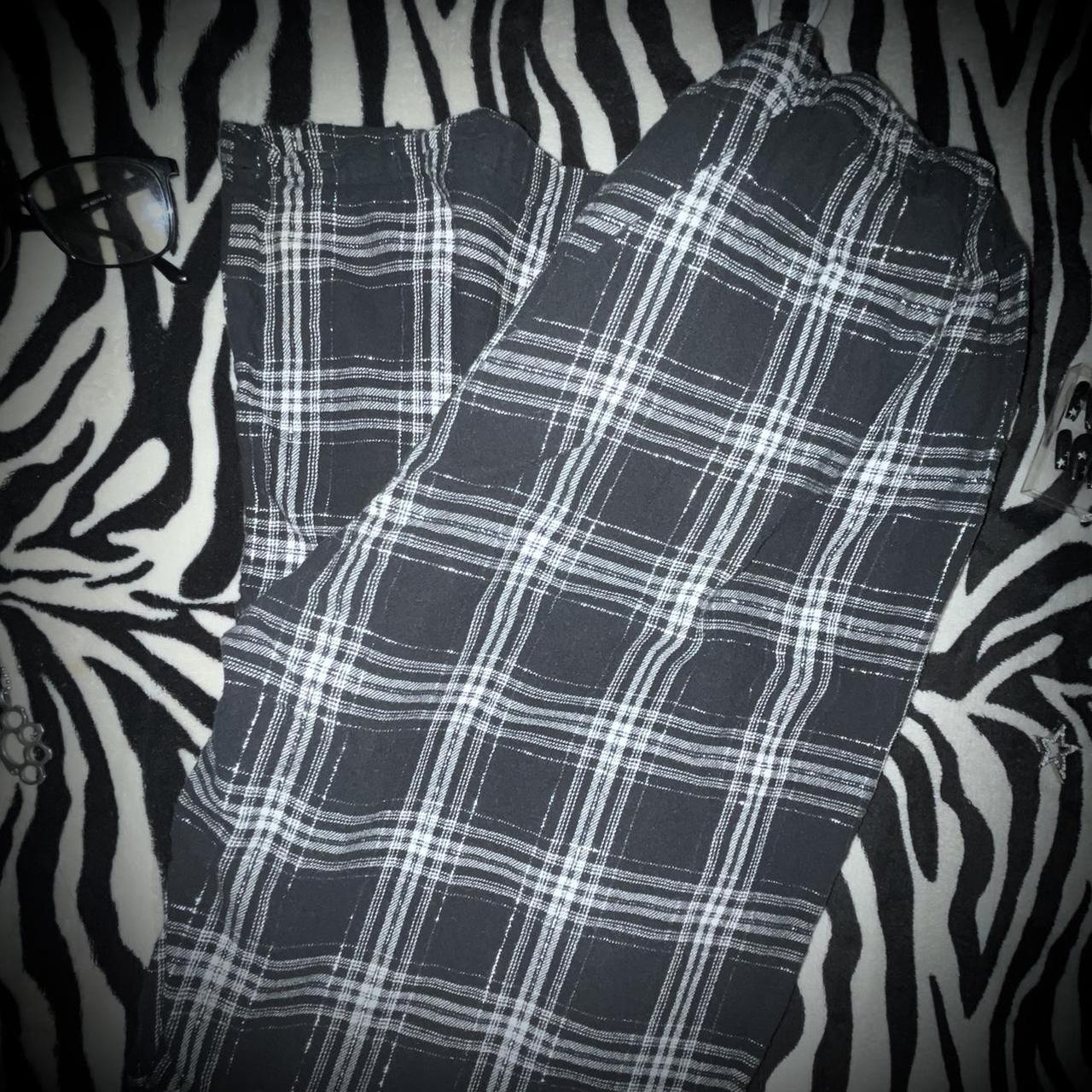 2000s emo plaid pajama pants ☆ fits xl-xxl (msg... - Depop