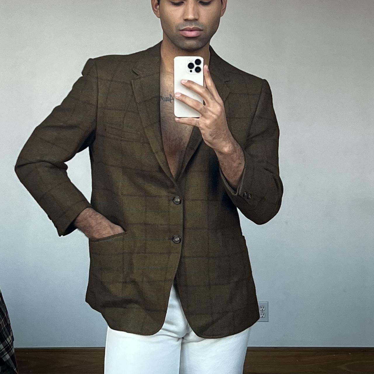 Men's Green and Khaki Tailored-jackets | Depop