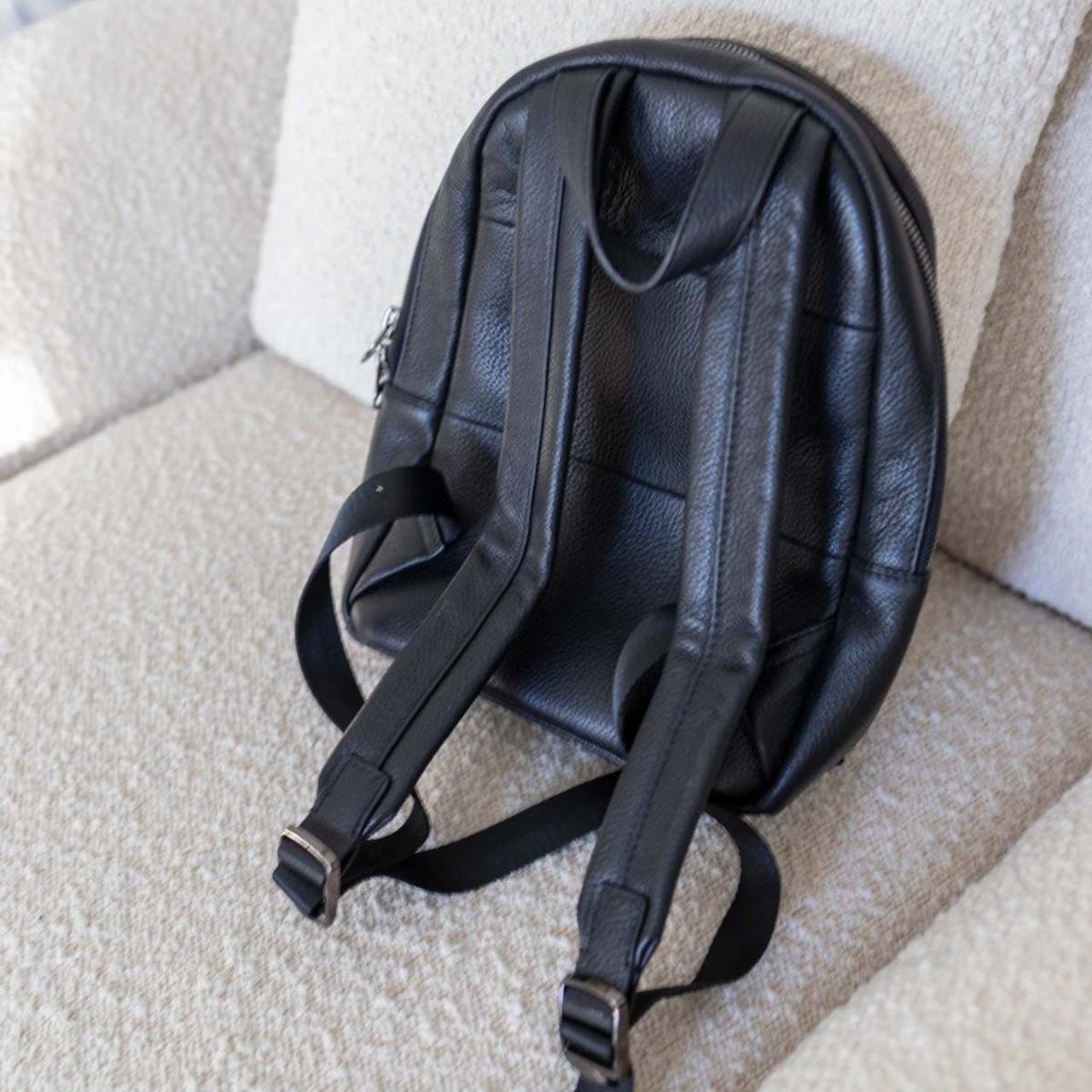 Status Anxiety black leather backpack used once. Has... - Depop