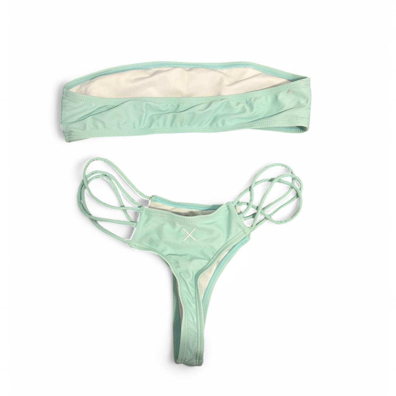 BoutineLA swimsuit top & bottom - light blue color... | Depop