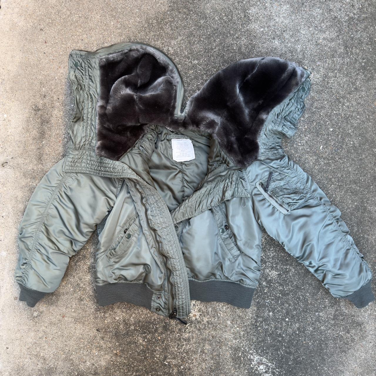 VTG ALPHA INDUSTRIES N-2B PARKA 80s CROPPED WITH... | Depop