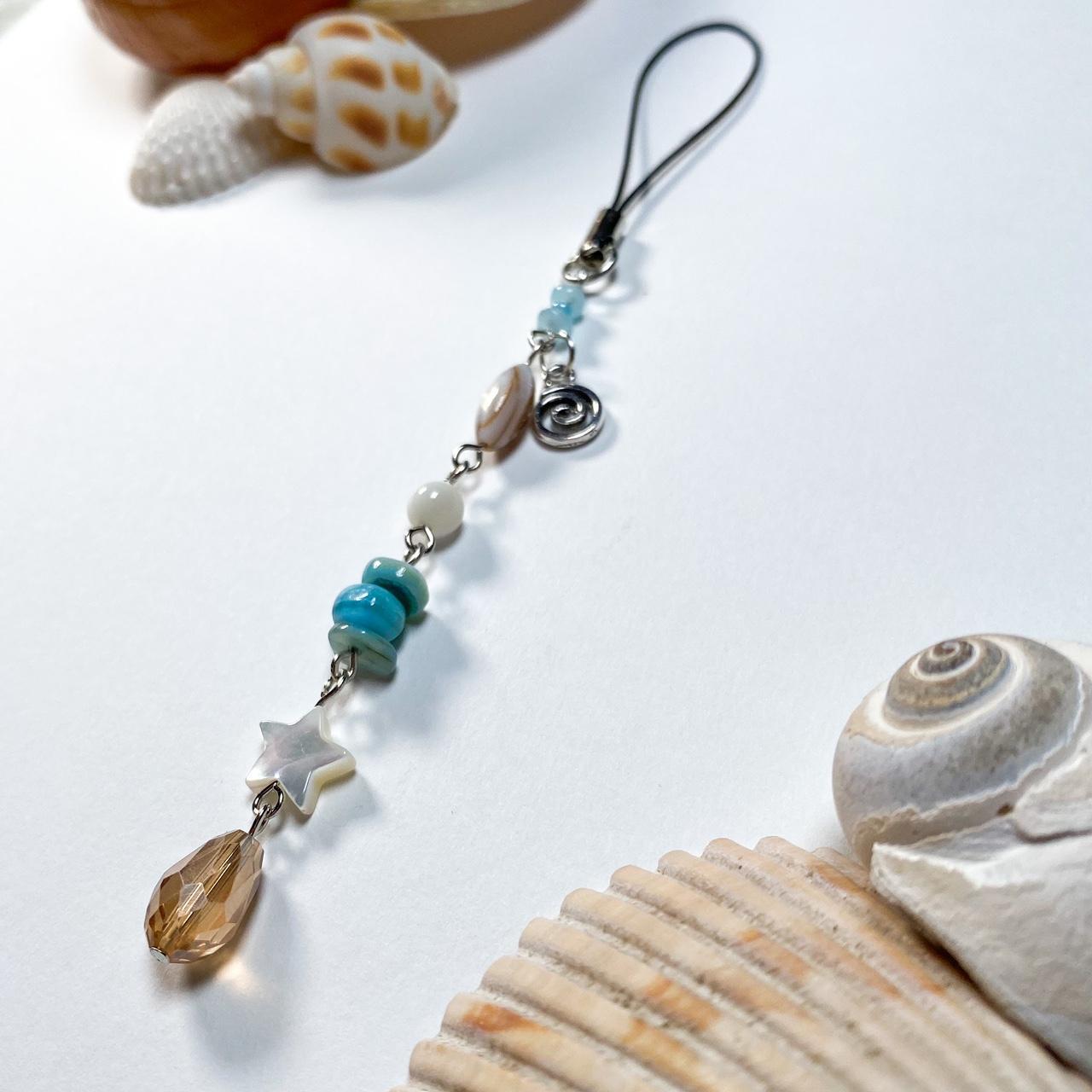 mermaid core sea shell phone charm / keychain !!... - Depop