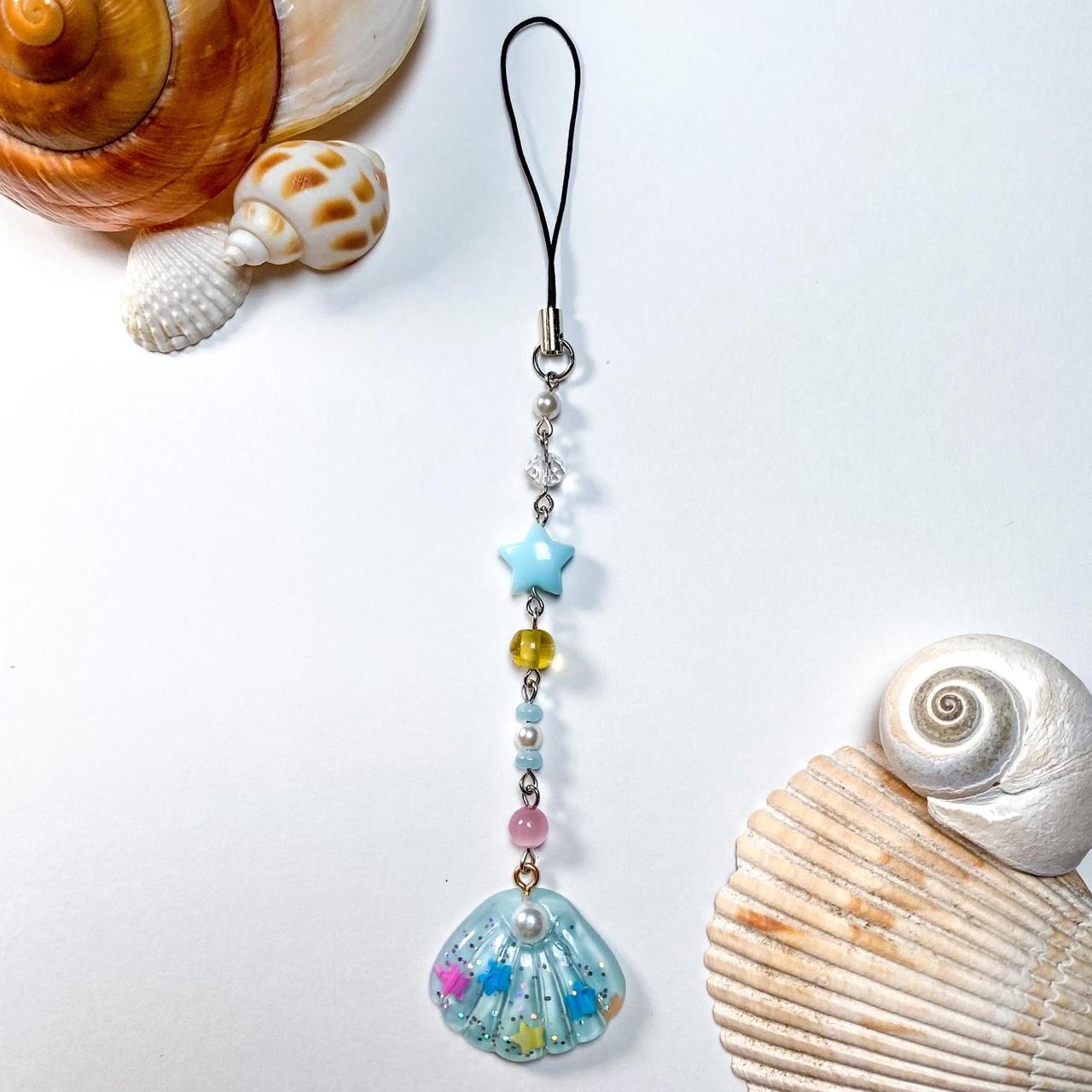 mermaid core sea shell phone charm /... - Depop