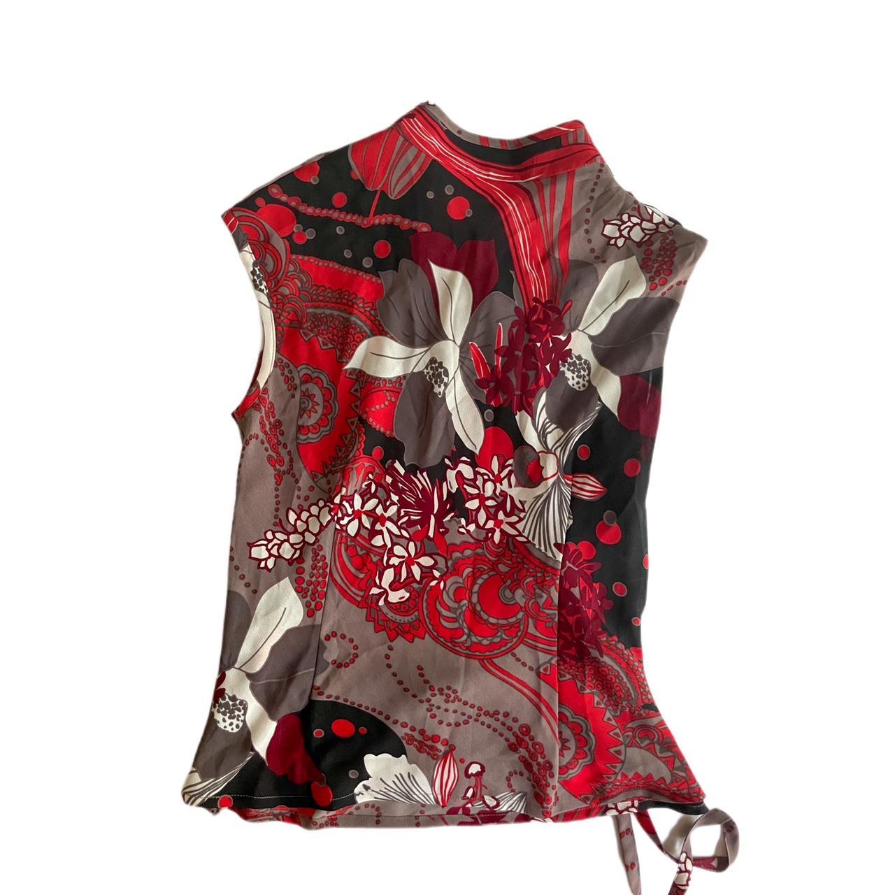 “Oriental” style wrap top for going out this... - Depop