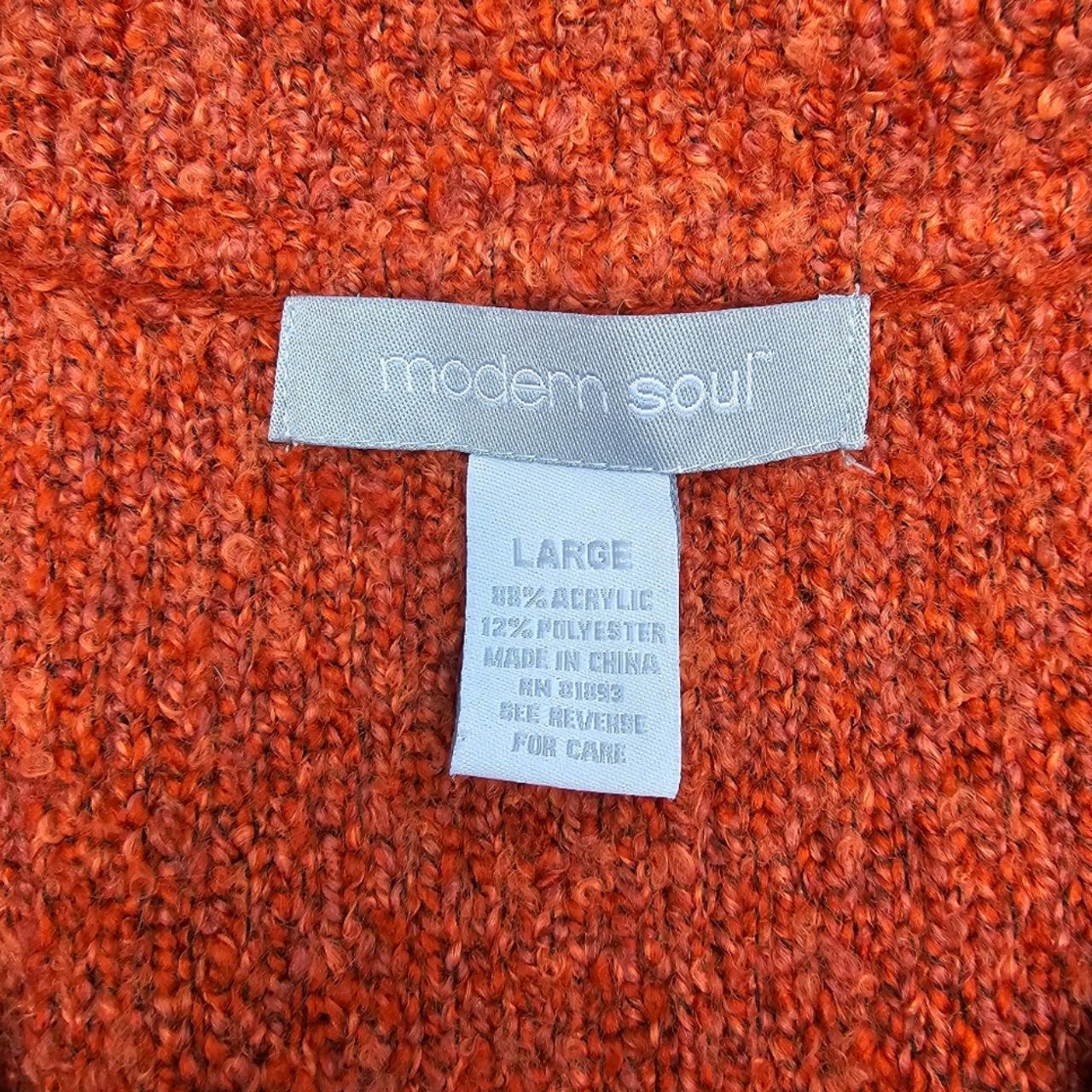 Modern Soul Orange Women's Long Sleeve Button Up... - Depop