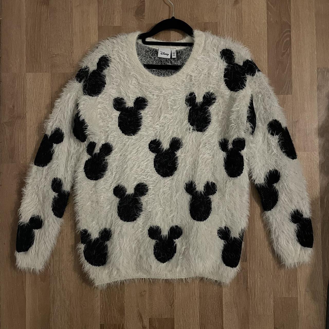 Disney Women's White and Black Jumper | Depop