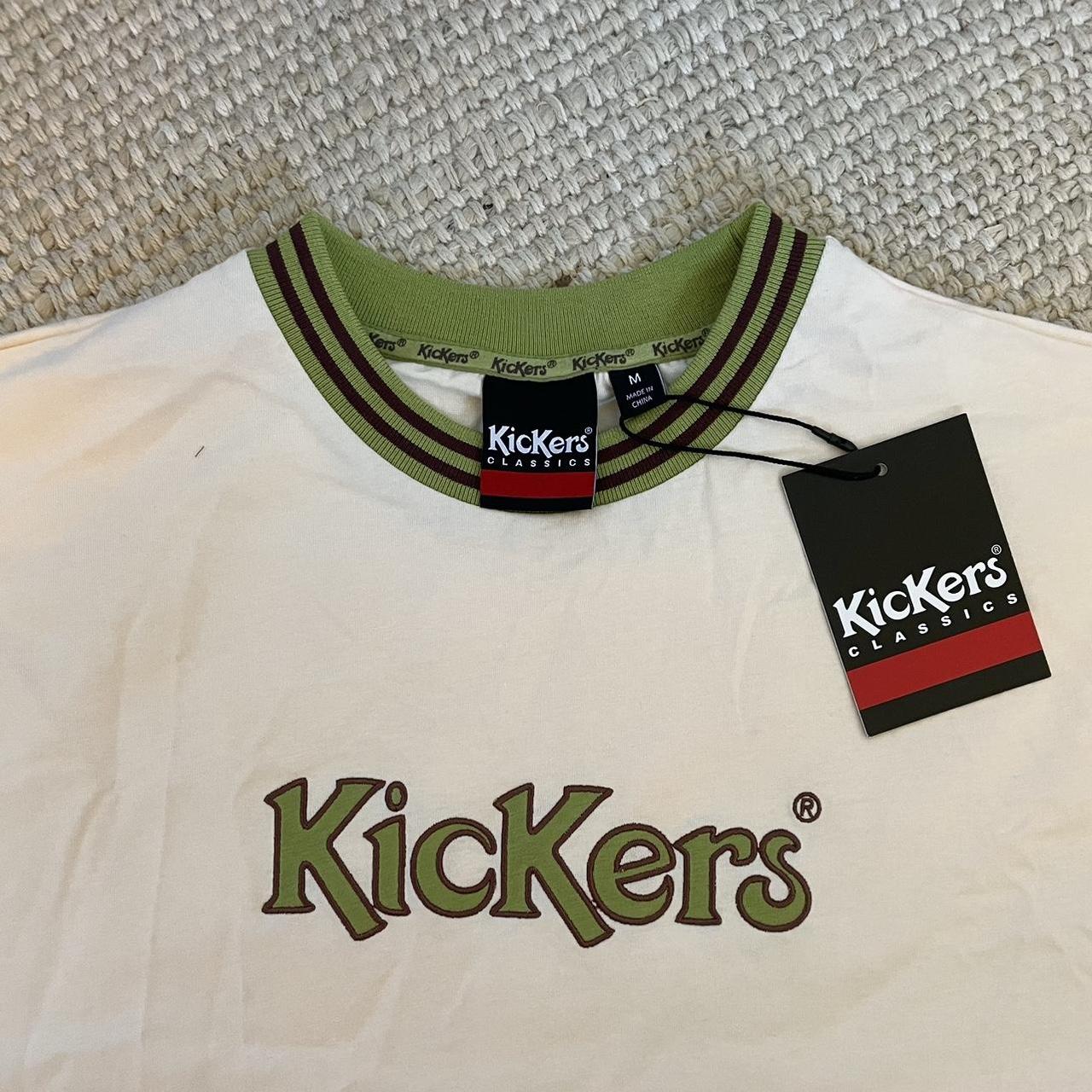 NEW WITH TAGS Kickers Classics Ecru Long Sleeve... - Depop