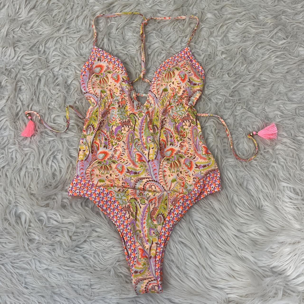 Victorias Secret The Knockout One Piece Paisley... | Depop