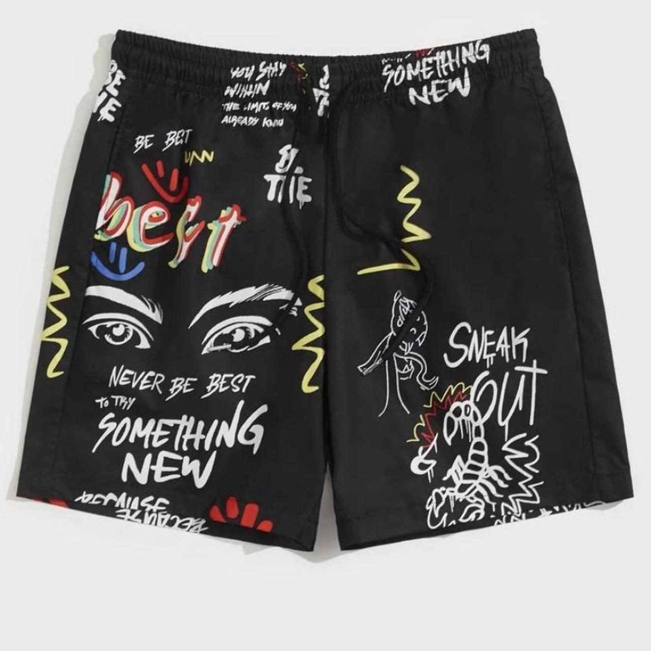 Custom graphic design shorts. All sizes... - Depop