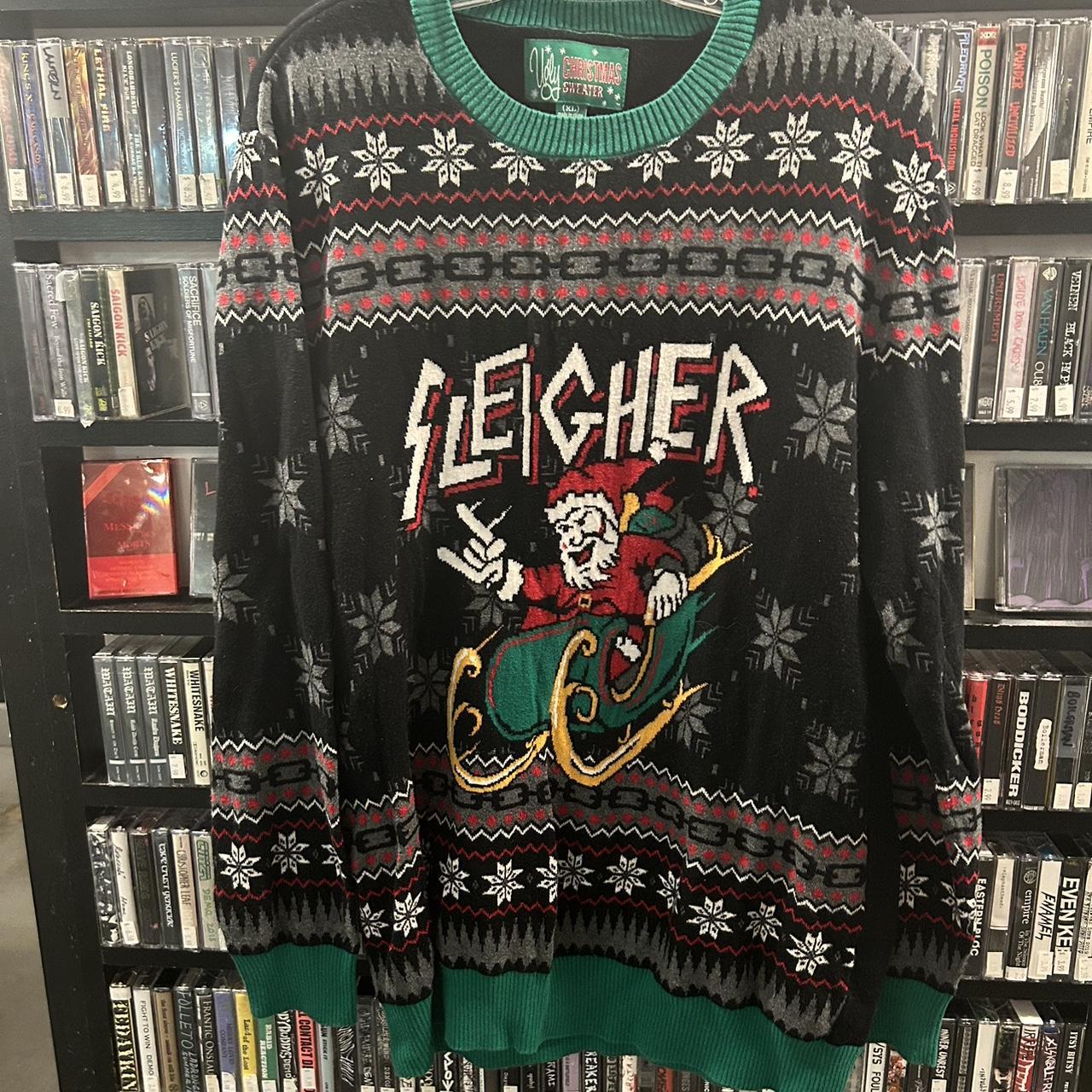 SLAYER - sleigher Xmas sweater Used xl - Depop