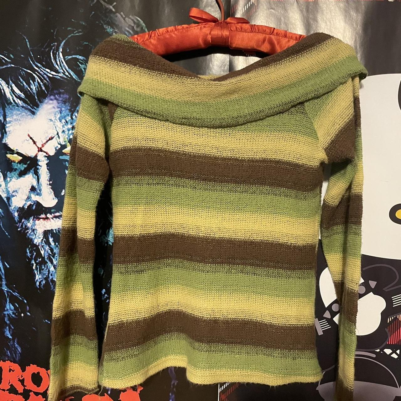 vintage off the shoulder sweater - Depop