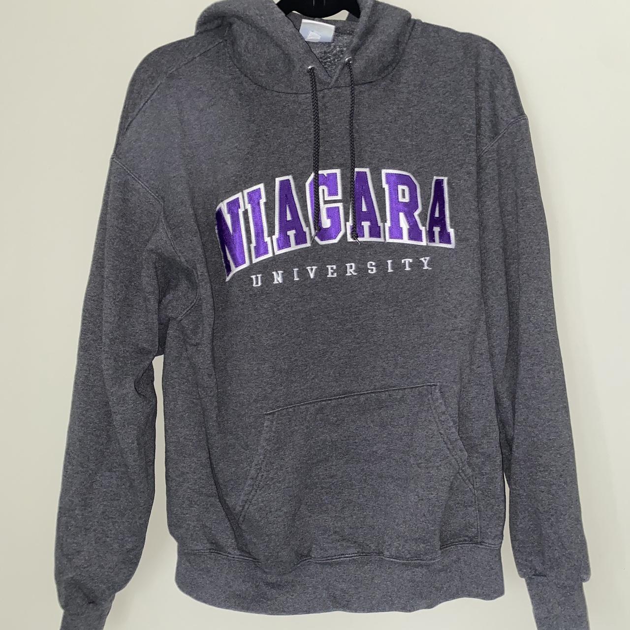 dark grey champion college hoodie #school #college... - Depop