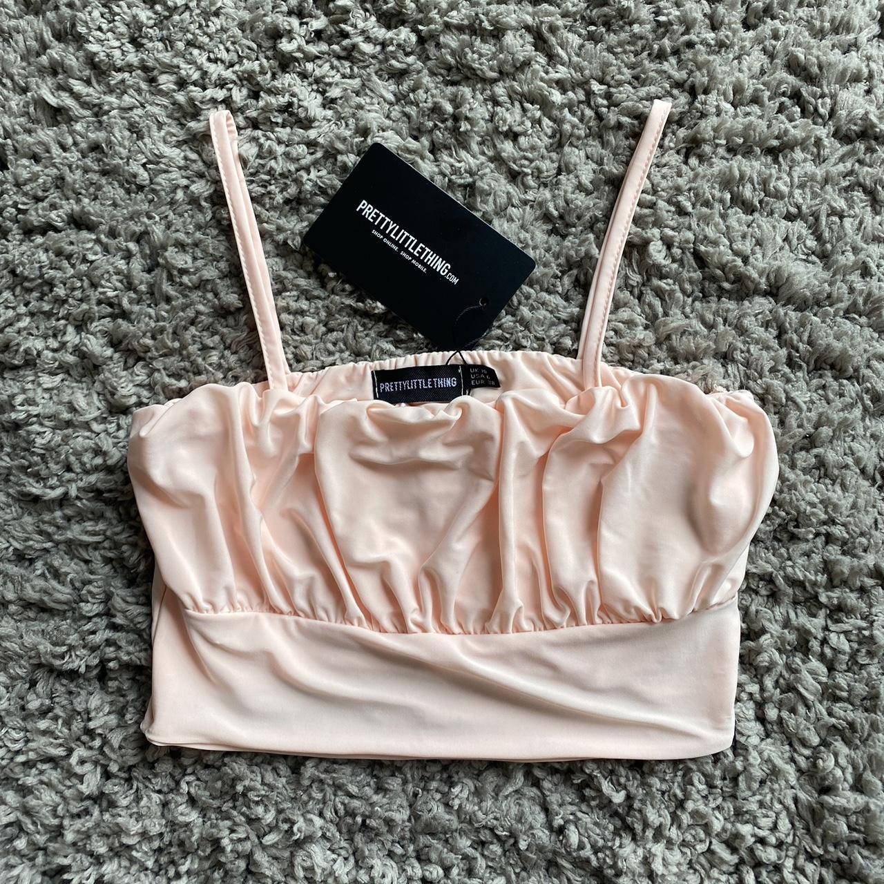 Pretty Little Thing 🖤 Baby pink crop top 🖤 Size 10... - Depop