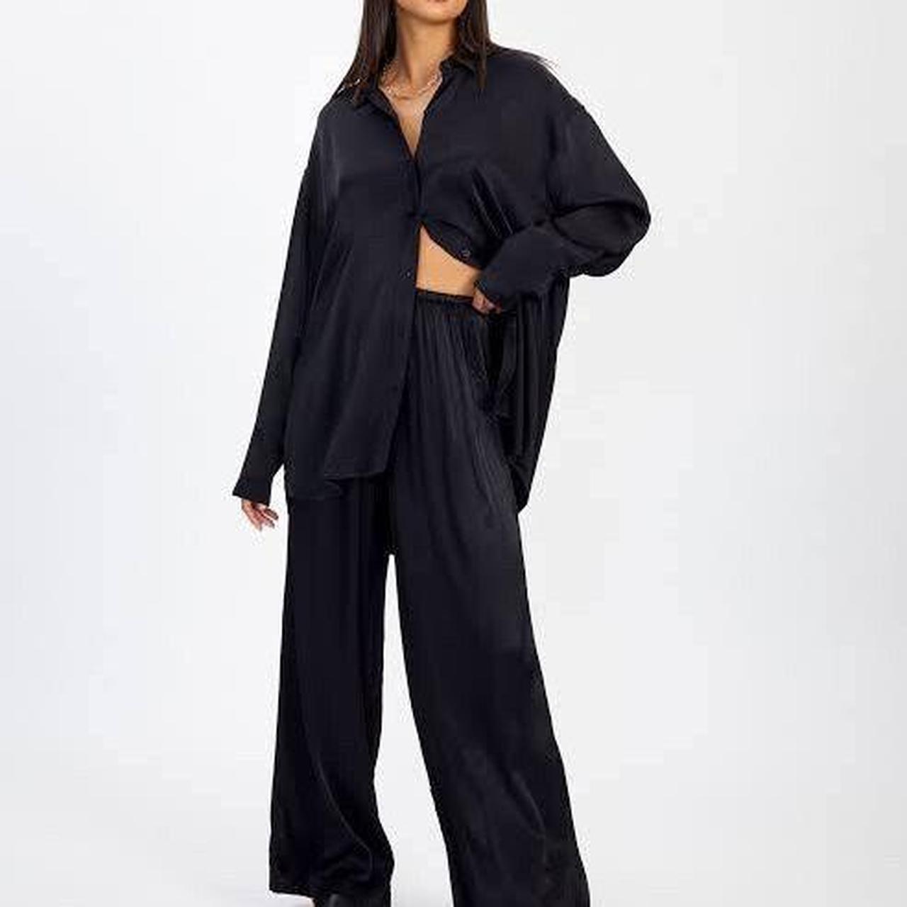 Glassons satin wide leg pants - Depop