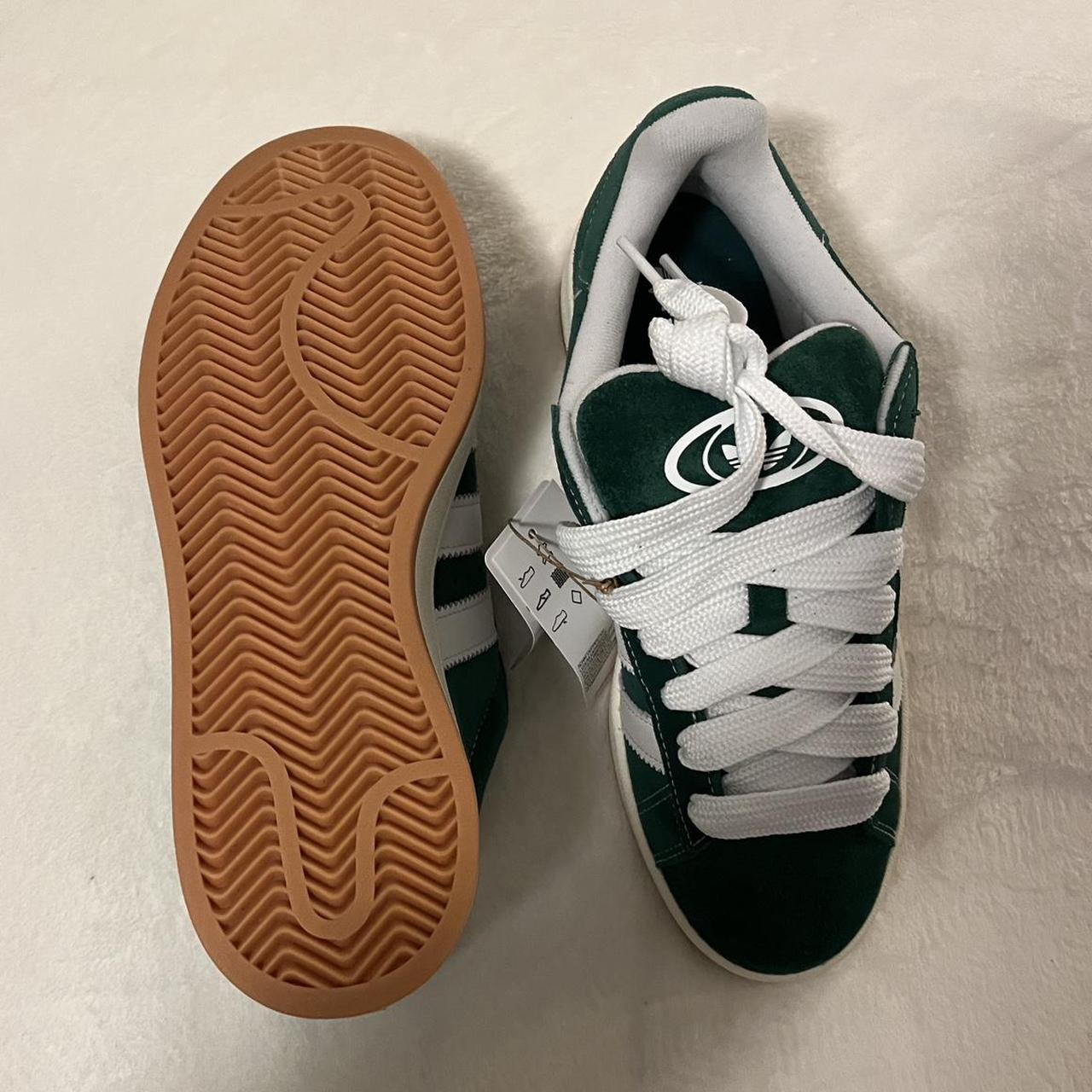 Adidas Men's Green and White Trainers | Depop
