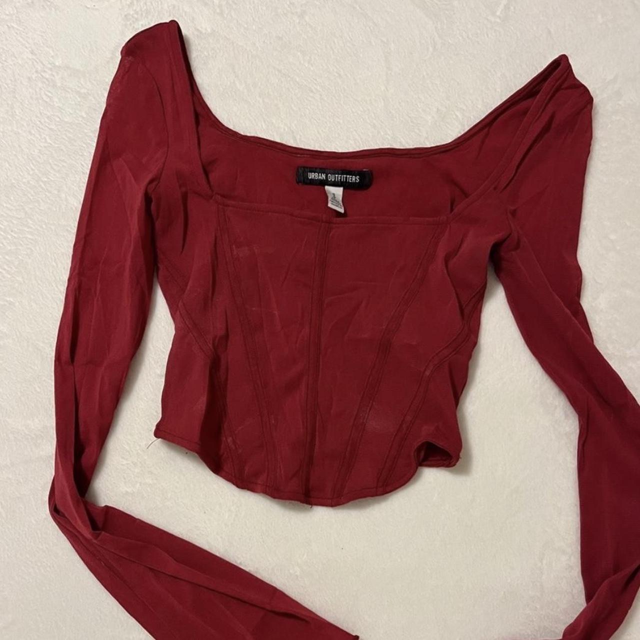 urban outfitters: women’s corset detailed long... - Depop