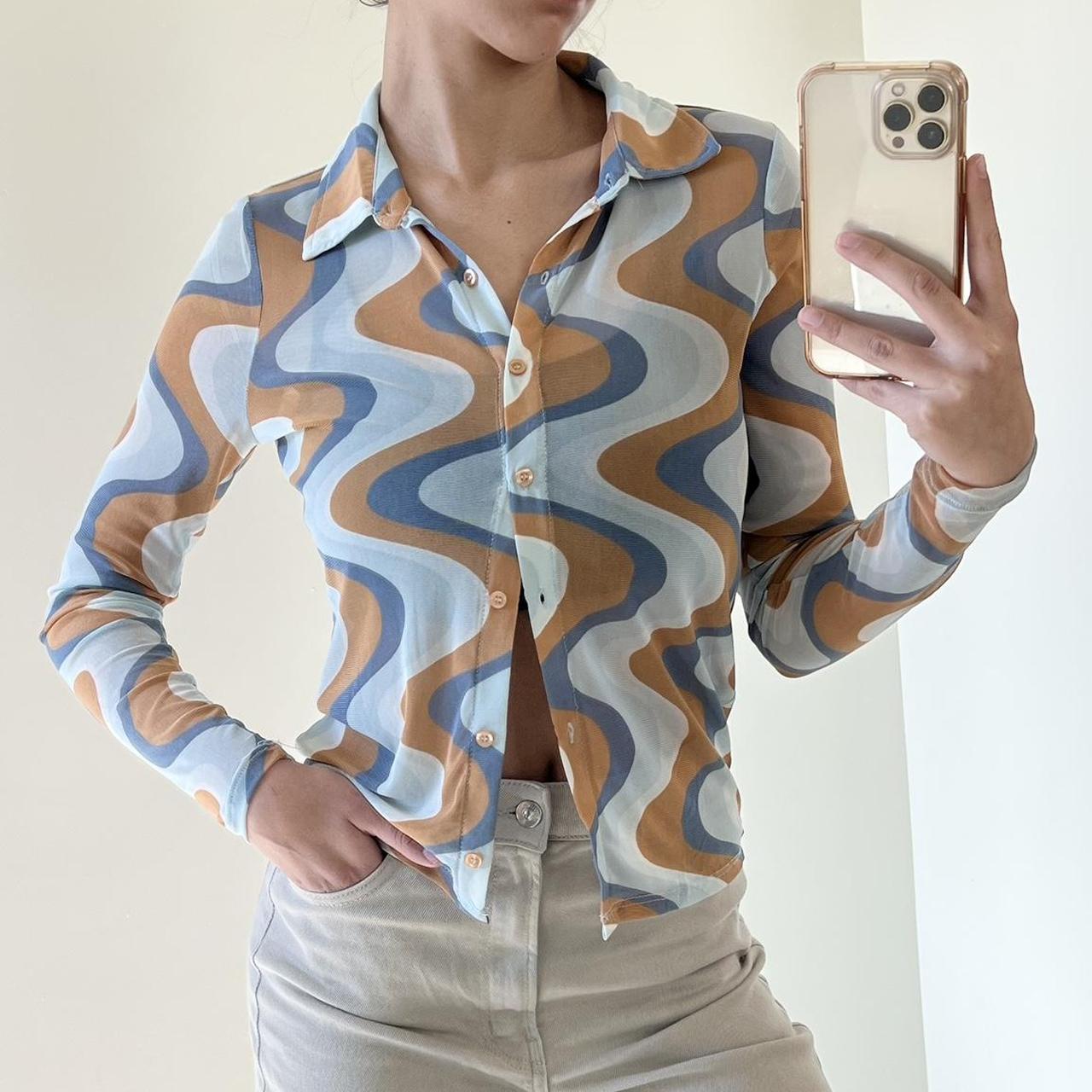 Cotton On Mesh Button-Up Top New w/o Tags - Depop