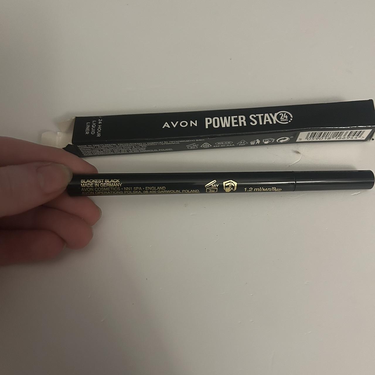 Avon power stay 24 hour liquid eyeliner Blackest... - Depop