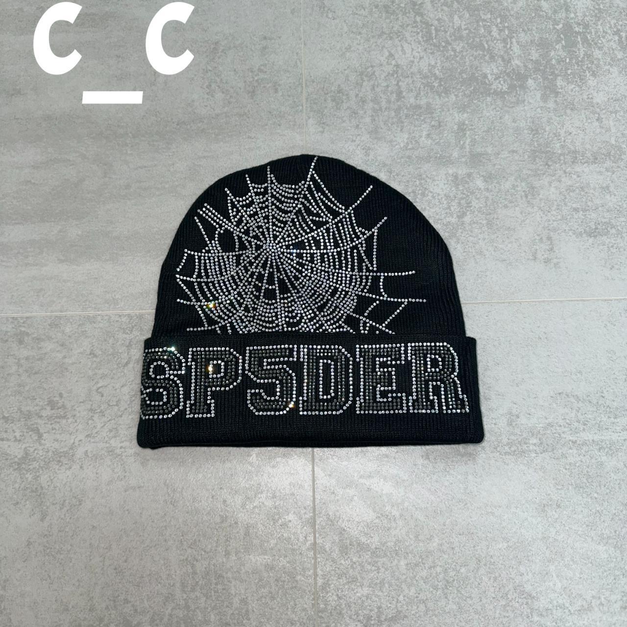 Spider Block Cotton Gem Logo Patched Beanie 🕷️💎 💷... | Depop