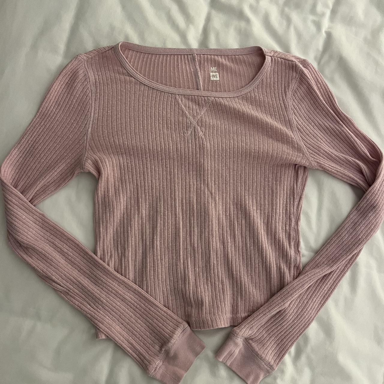 pacsun pink thermal top ~~ - Depop