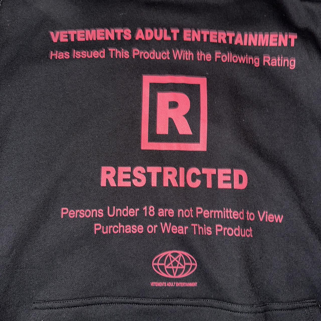 Vetements Rated R hoodie (rep) size small fits like... - Depop