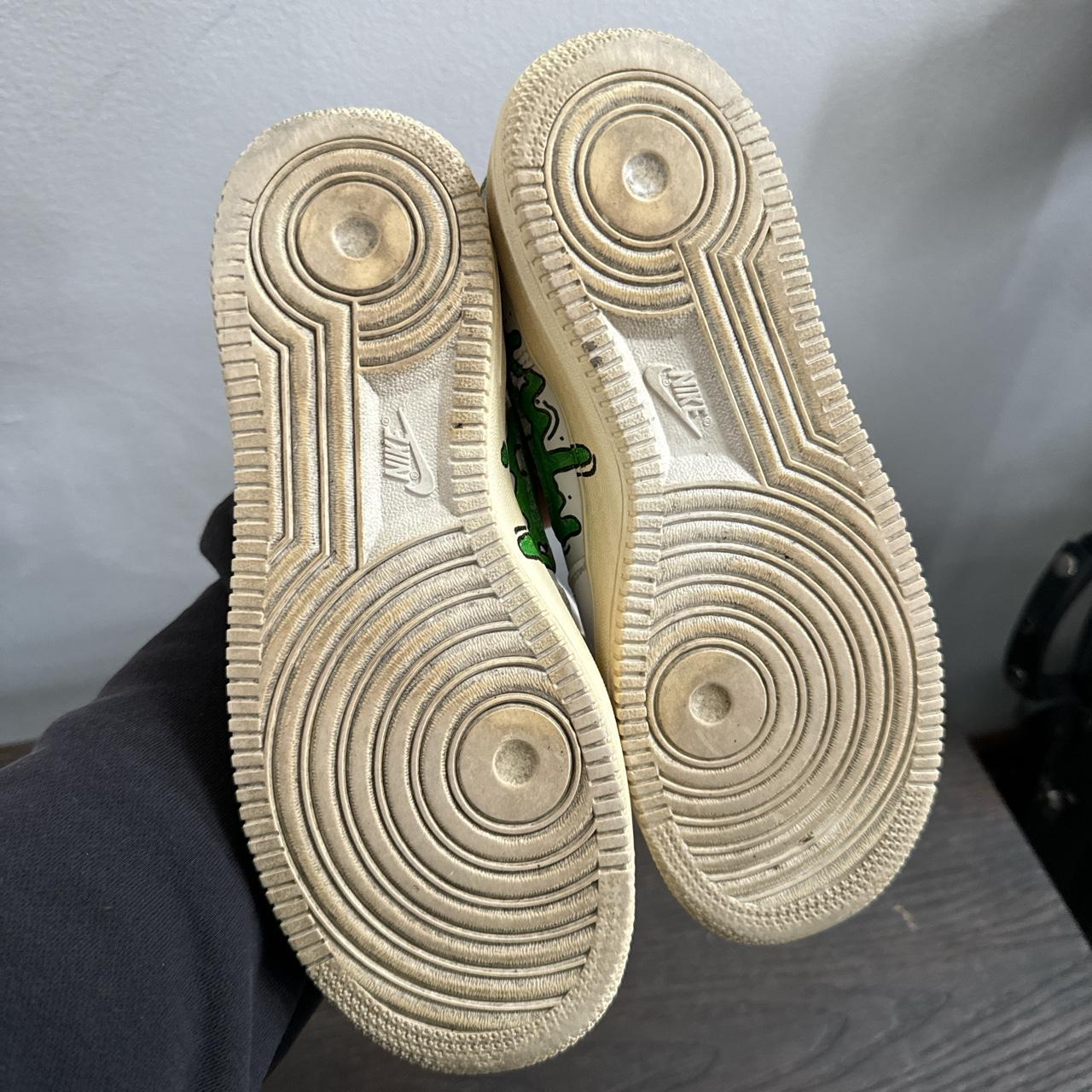 Custom drippy Nike air forces size 5.5y/5.5 mens/7... - Depop