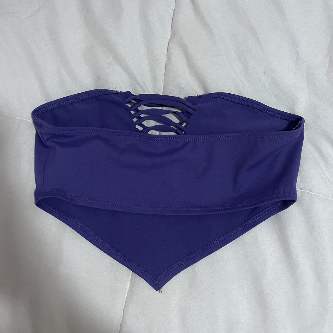 Purple cut out bandeau top size small #crop | Depop