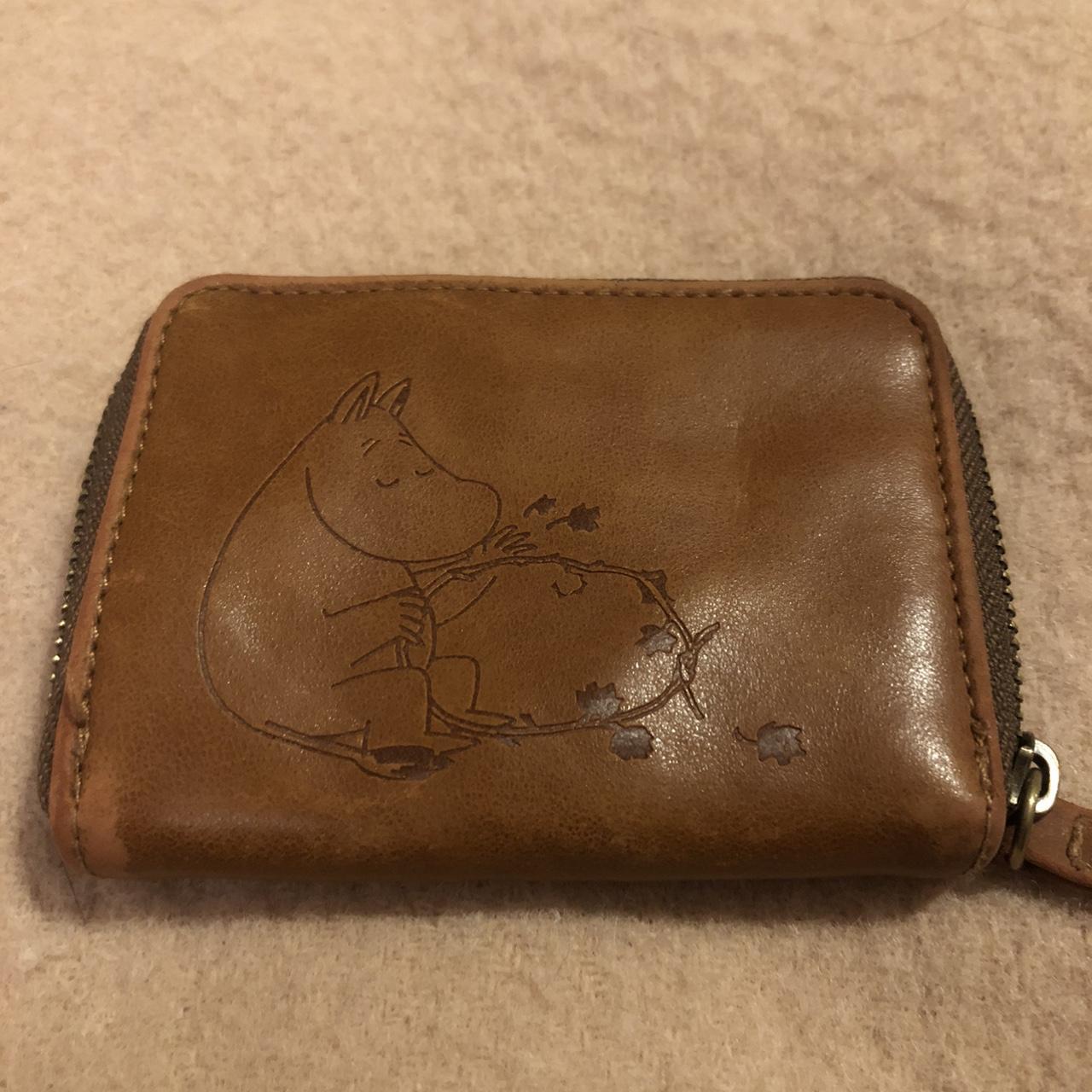MOOMIN WALLET small moomin brand wallet, leather - Depop