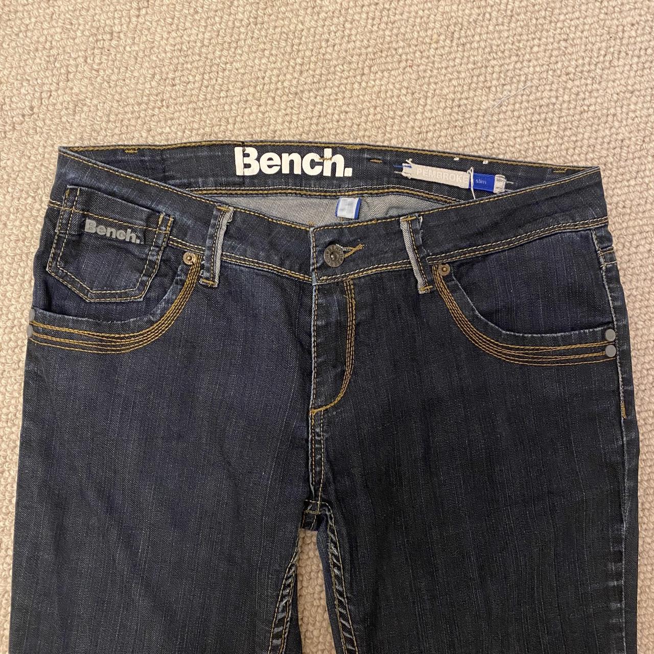 Bench Women's Navy and Brown Jeans | Depop