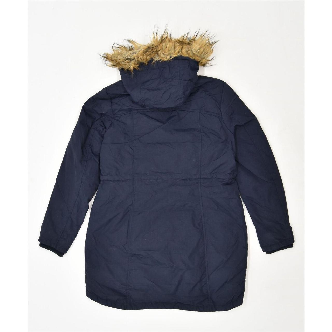 Fat Face Womens Hooded Parka Jacket Uk 14 Medium Depop