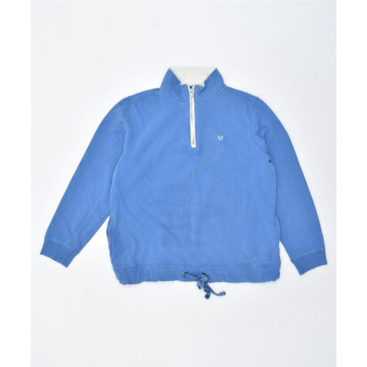 CREW CLOTHING WOMENS ZIP NECK SWEATSHIRT JUMPER UK... - Depop