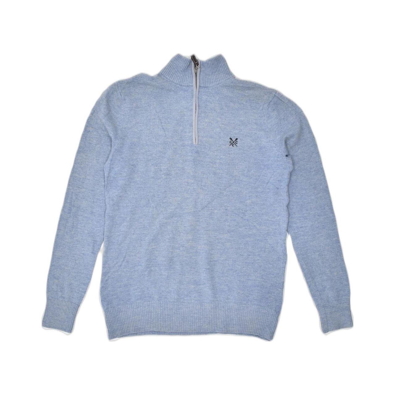 CREW CLOTHING Mens Zip Neck Jumper Sweater Small... - Depop