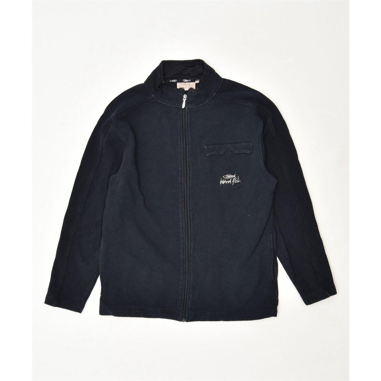 WEIRD FISH Mens Tracksuit Top Jacket Small Black... - Depop