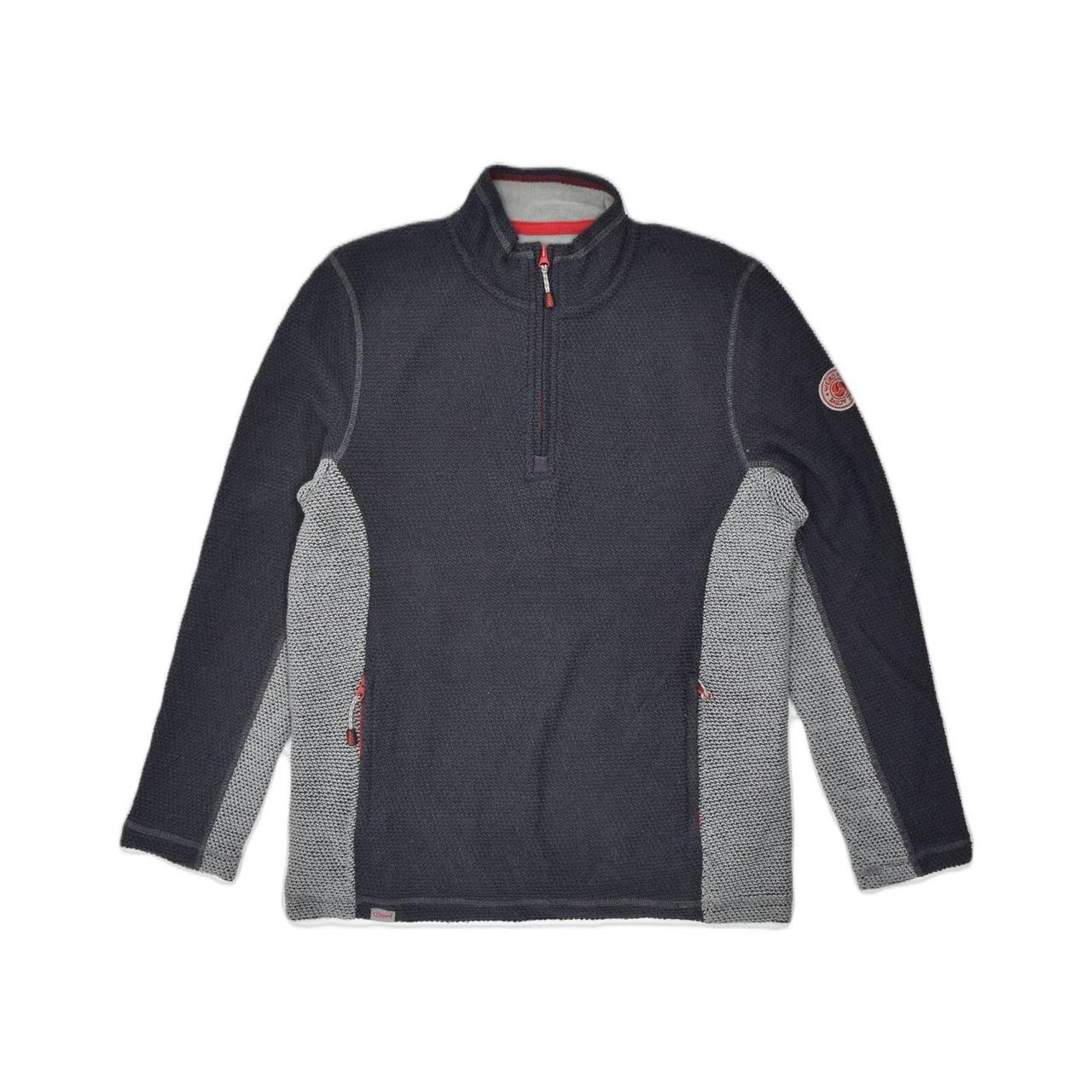 WEIRD FISH Mens Zip Neck Sweatshirt Jumper Large... - Depop