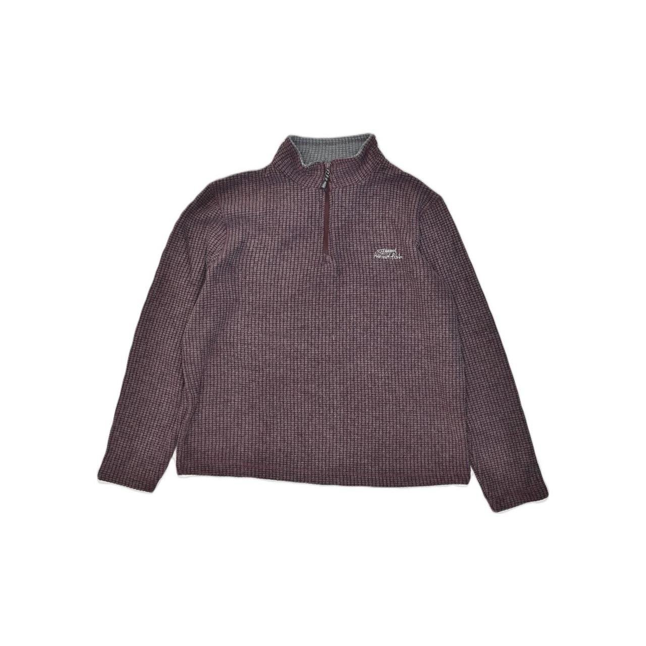 WEIRD FISH Mens Zip Neck Sweatshirt Jumper Large... - Depop