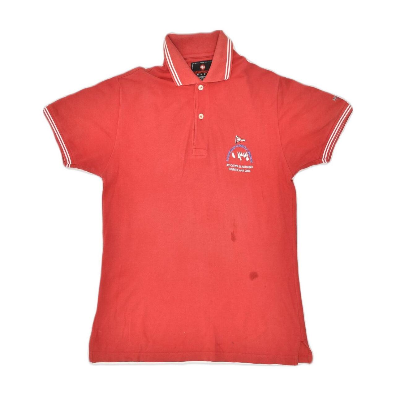 MURPHY & NYE Mens Polo Shirt Medium Red... - Depop