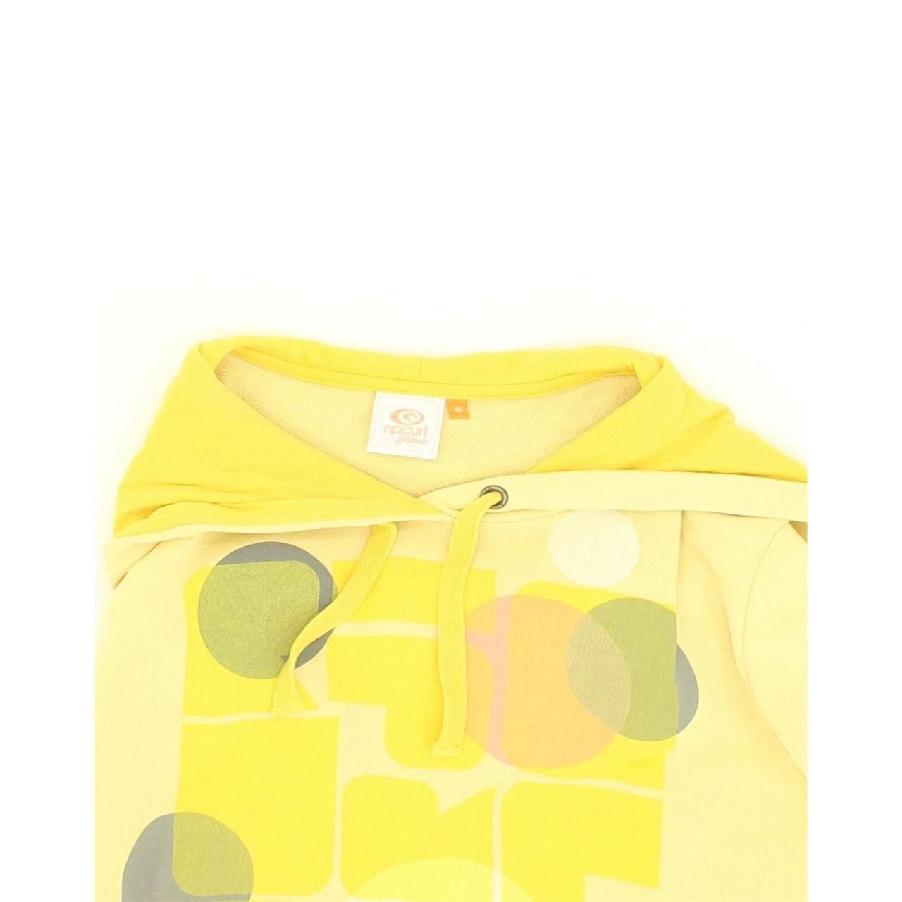 RIP CURL Mens Graphic Hoodie Jumper Medium Yellow... - Depop